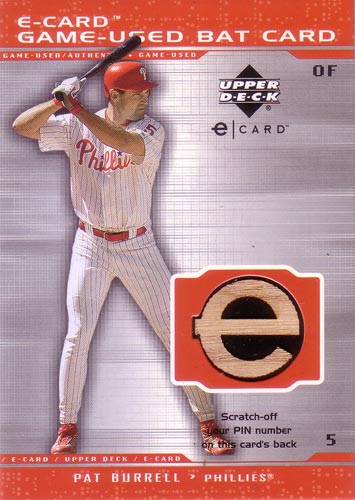 パット・バレル MLBカード Pat Burrell 2001 UD Evolution e-Card Game Bat ｜カード ...