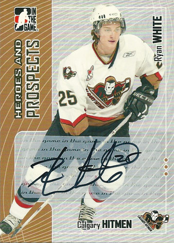 ライアン・ホワイト NHLカード Ryan White 2005/06 Heroes and Prospects Autographs ...