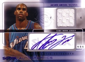 Antawn Jamison 2004/05 Skybox Autographics Autographs Jerseys Embossed ...