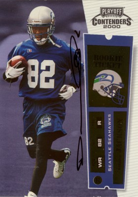 Darrell Jackson 2000 Playoff Contenders Rookie Ticket Autograph ｜カード ...