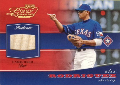 Alex Rodriguez 2002 Playoff Piece of the Game Authentic Game-Used Bat ...