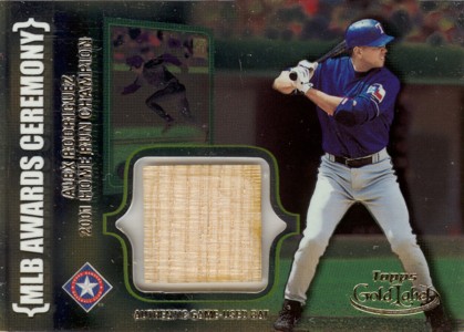 Alex Rodriguez 2002 Topps Gold Label MLB Awards Ceremony Bat Titanium ...