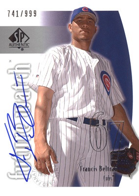 【フランシス ベルトラン】 MLB 2002 UD SP Authentic Future Watch Autographs 999枚限定 ...