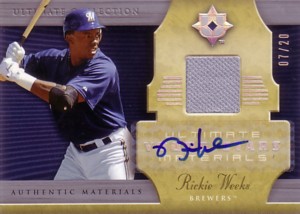 Rickie Weeks 2005 Ultimate Collection Young Stars Signature Materials ...