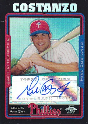 Mike Costanzo 2005 Topps Chrome Update Black Refractors Autographs 200枚 ...