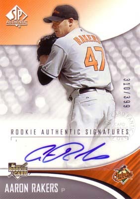 Aaron Rakers 2006 SP Authentic Rookie Authentic Signatures 399枚限定！ ｜カード ...