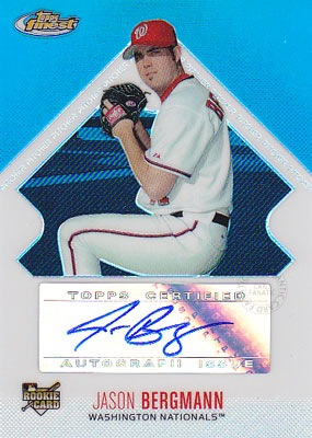 Jason Bergmann 2006 Finest Blue Refractor Autograph 299枚限定！ ｜カードファナティック公式通販