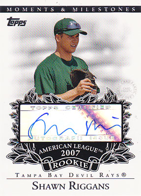 Shawn Riggans 2007 Topps Moments & Milestones Autographs ｜カードファナティック公式通販