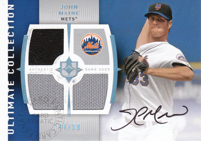 John Maine 2008 Ultimate Collection Triple Memorabilia Autographs 99枚限定 ...
