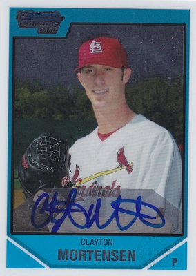 MLBカード【クレイトン モーテンセン】2007 Bowman Draft Chrome Draft Pick Autograph ...