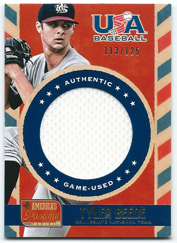 タイラー・ビード 2013 America's Pastime USA Baseball Jerseys Tyler Beede 113/ ...
