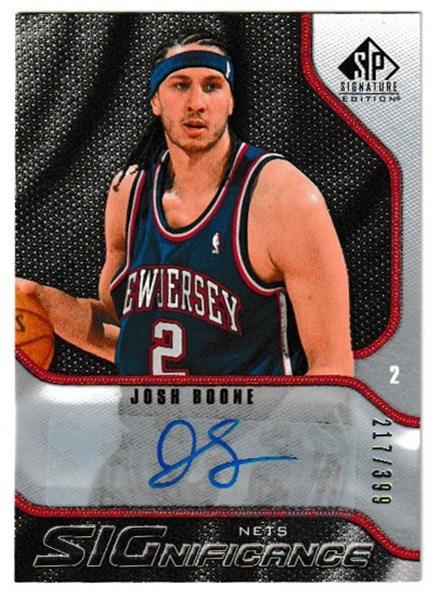 Josh Boone NBA 2009-10 SP Signature Edition SIGnificance 399枚限定 217/399 ...