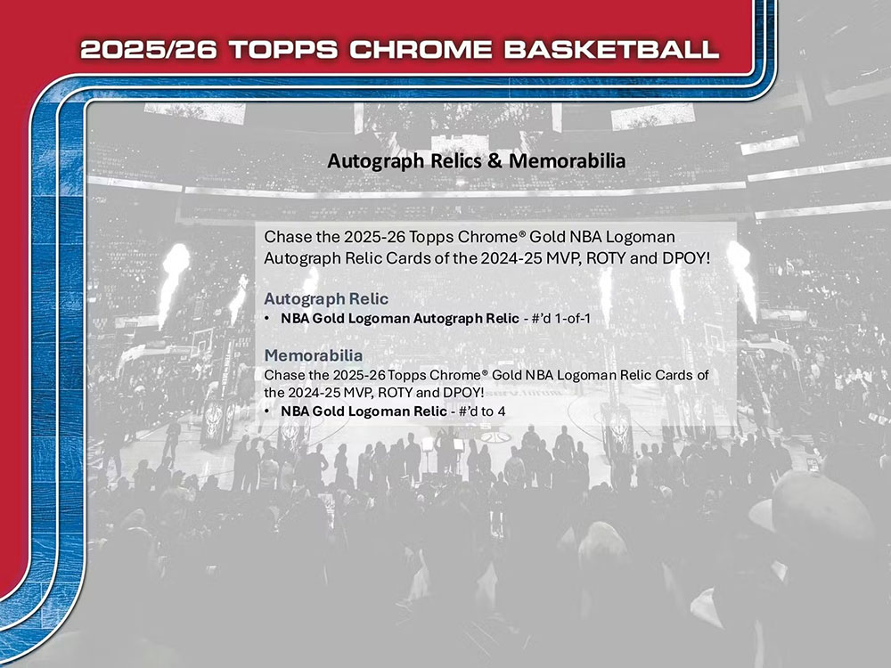 NBA 2025-26 Topps Chrome Basketball Jumbo Box 12/24入荷 ｜カードファナティック公式通販