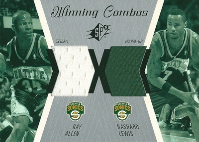 レイ アレン / ラシャード ルイス NBAカード 03/04 SPx Winning Materials Combos / Ray ...