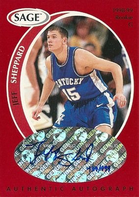 ジェフ・シェパード NBAカード Jeff Sheppard 1998 Sage Autographs ｜カードファナティック公式通販