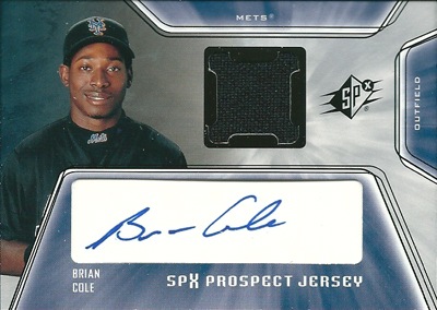 ブライアン・コール MLBカード Brian Cole 2001 SPx Autographed Prospect Jersey ｜カード ...