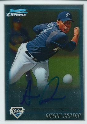 シモン・カストロ MLBカード Simon Castro 2010 Bowman Chrome Draft Prospects ...