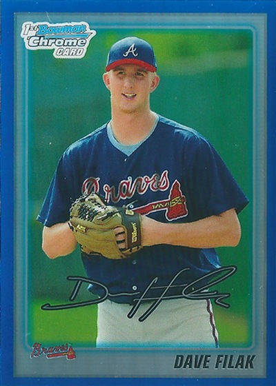 デイブ・フィラック MLBカード Dave Filak 2010 Bowman Chrome Draft Rookie Card Blue ...