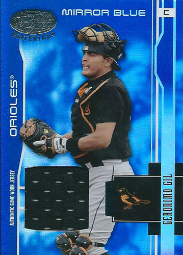 ジェロニモ・ギル MLBカード Geronimo Gil 2003 Leaf Certified Materials Mirror Blue ...