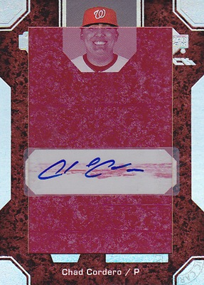 【チャド コルデロ 】 2007 UD Black Press Plate Autograph 1枚限定！(Chad Cordero) (直筆 ...