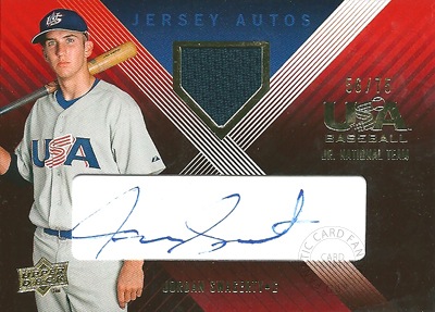 【ジョーダン スワガーティ】 2008 USA Baseball JR.National Team Jersey Autographs ...