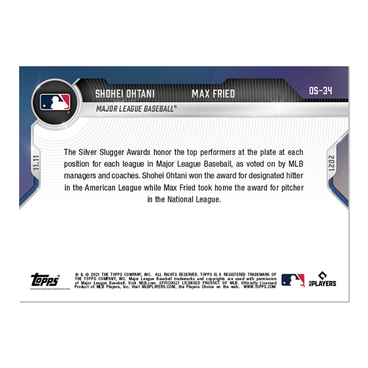 2021 Silver Slugger 9枚入りセット (OS26-OS34) Topps Now / 2021年シルバースラッガー賞受賞選手 ...