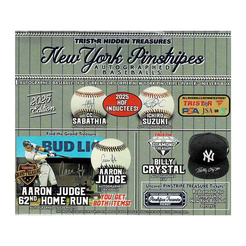 2025 Tristar Hidden Treasures New York Pinstripes Autographed Baseballs ...