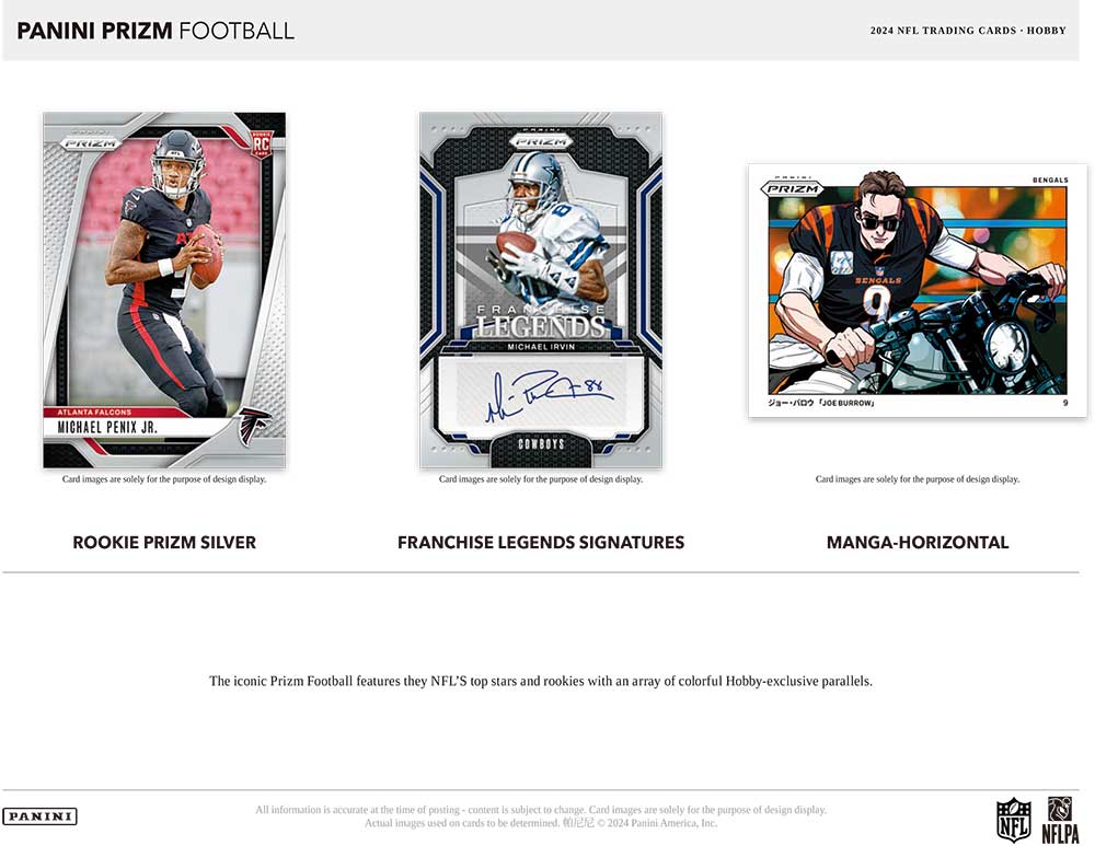 NFL 2024 Panini Prizm Football Hobby 12 Box case