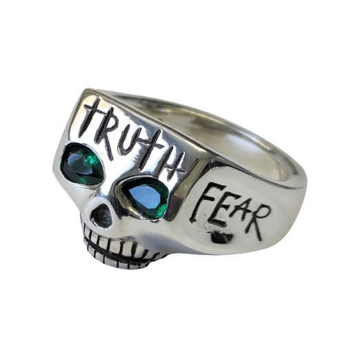JIMSKULL RING JOHNNY DEPP NEVER FEAR TRUTH 合成エメラルドCG限定。 の販売【CHARCOAL ...