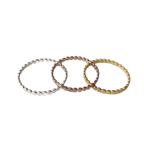 草地稜之さん着用アイテム 3SET SILVER DOT RINGS の販売【CHARCOAL*GREEN】公式オンラインストア