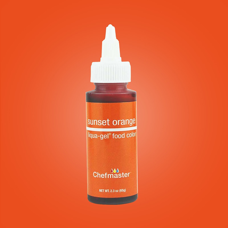 シェフマスター リクアゲル サンセットオレンジ 2.3oz (65g) Chefmaster LIQUA-GEL Sunset Orange ...