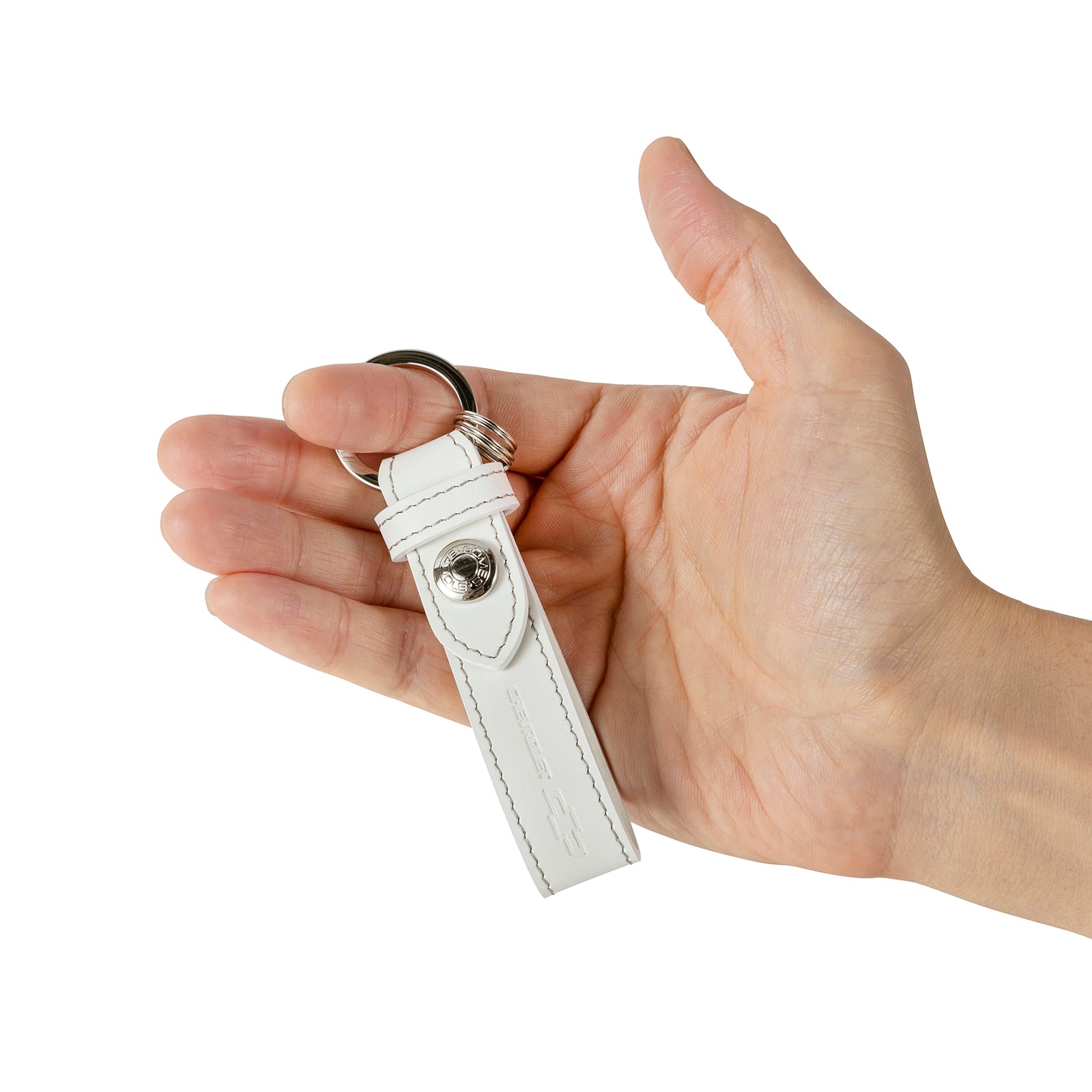 CHEVROLET LOGO LEATHER KEY RING (WHITE) | LIFESTYLE,キーアイテム | CHEVROLET ...