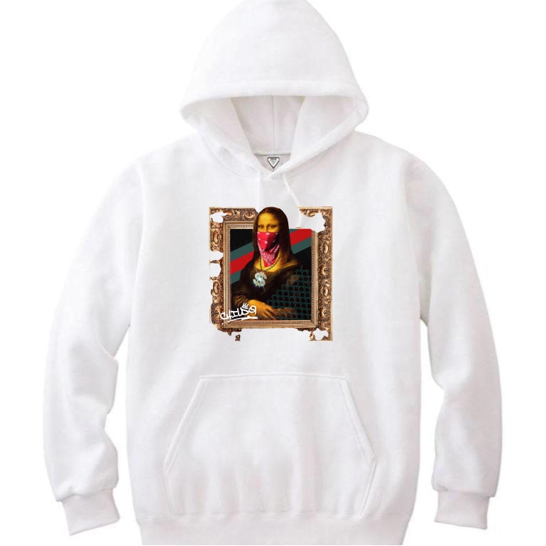 Gangster Mona Lisa Hoodie White | Parker-パーカー-