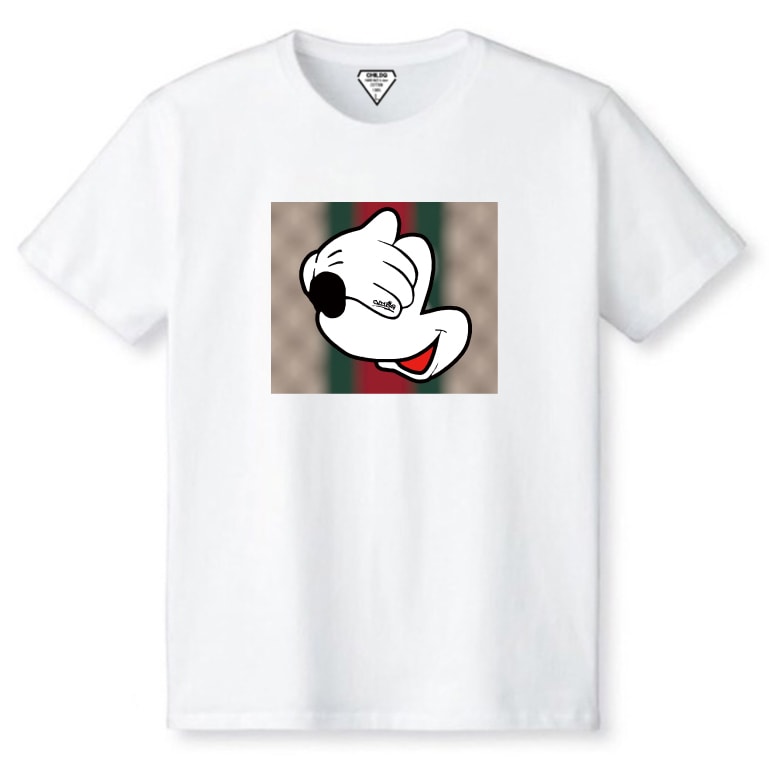 Secret Mouse Mosaic T-shirt white | T-Shirt-tシャツ-