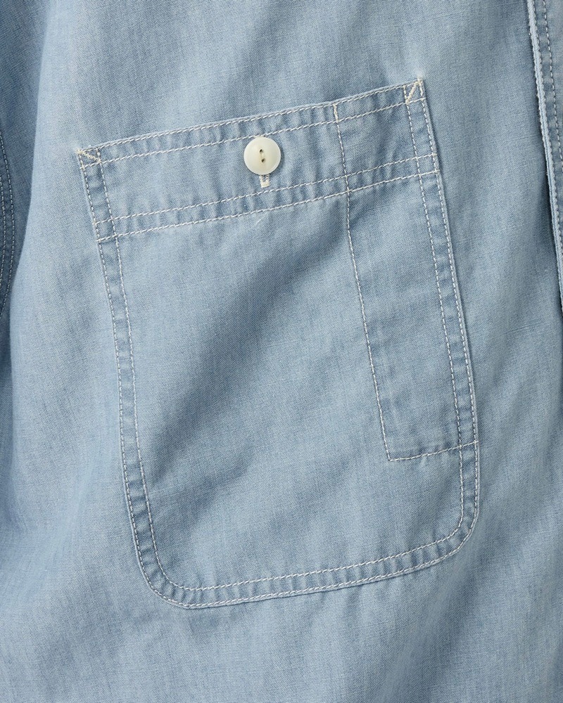【CIENTO WEB STORE - nanamica 26SS】Regular Collar Chambray Shirt (Light ...