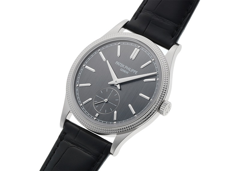 パテックフィリップ - カラトラバ | PATEK PHILIPPE | 6119G-001 | WG グレー文字盤 手巻き レザー ｜モン ...