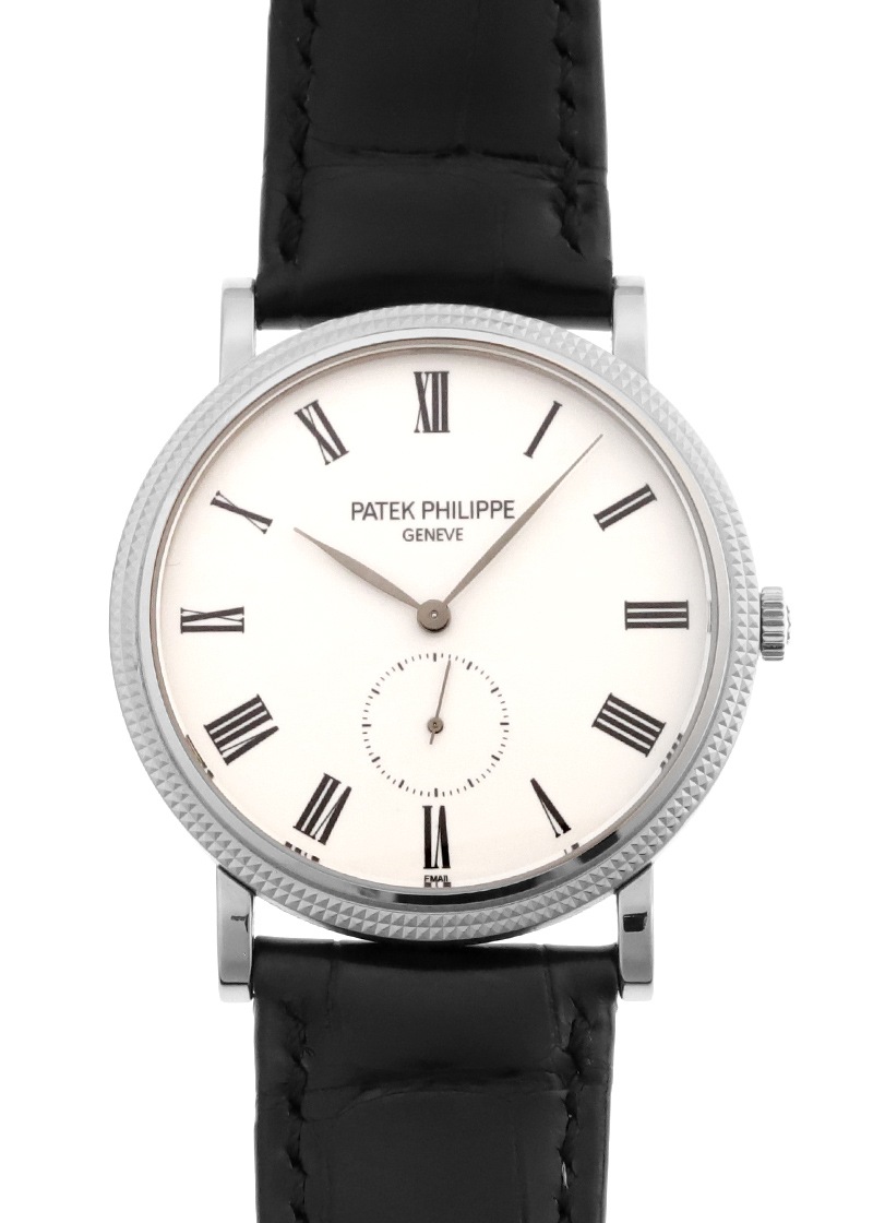 パテックフィリップ - カラトラバ | PATEK PHILIPPE | 5116G-001 | WG エナメル文字盤 手巻き レザー ...