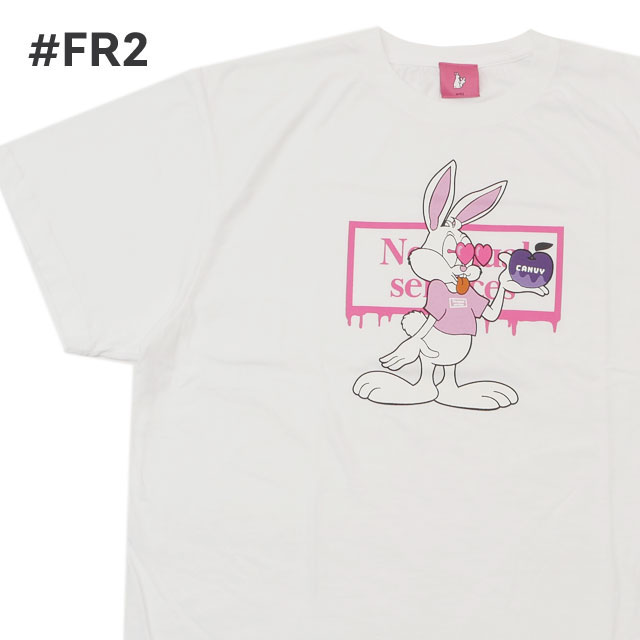 [期間限定ポイント5倍キャンペーン中!!] 新品 エフアールツー #FR2 x キャンビー CANVY Rabbit T-shirt Tシャツ WHITE ホワイト 白 #FR2梅 レディース ...