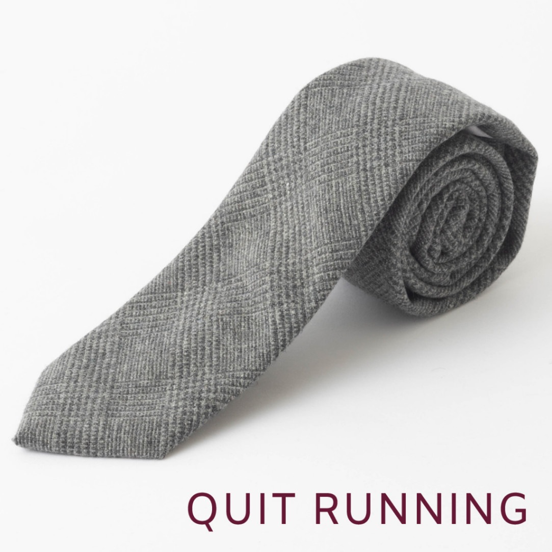 クイトランニング Quit Running,ネクタイ Quit Running,ウール | 英国ブランドQuit Running ウールタイ ...