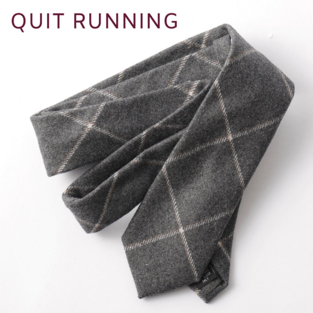 クイトランニング Quit Running,ネクタイ Quit Running,ウール | 英国ブランドQuit Running ウールタイ ...