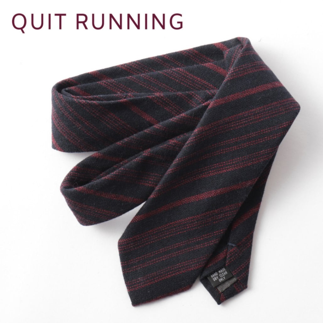 クイトランニング Quit Running,ネクタイ Quit Running,ウール | 英国ブランドQuit Running ウールタイ ...