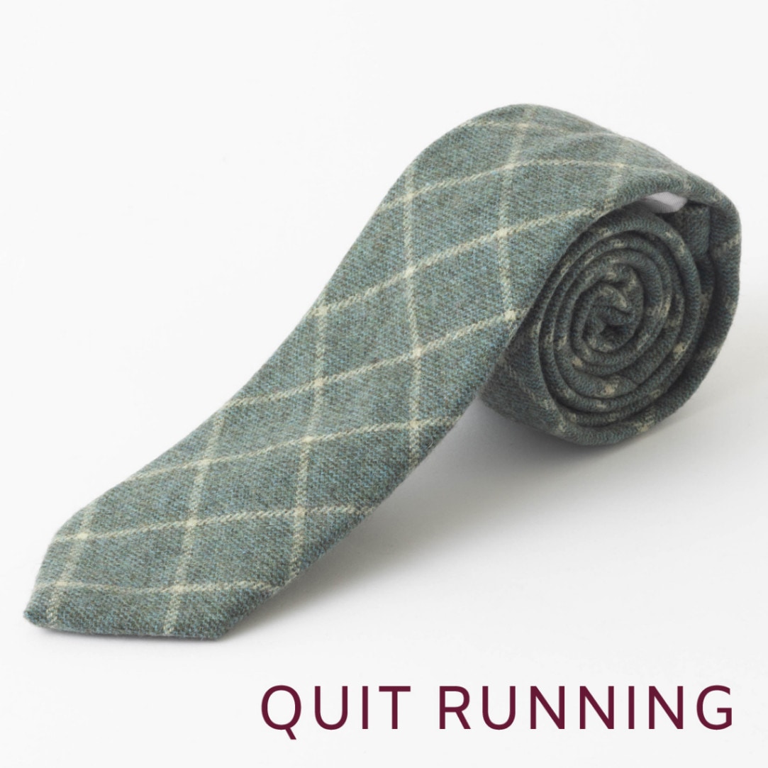 クイトランニング Quit Running,ネクタイ Quit Running,ウール | 英国ブランドQuit Running ウールタイ ...