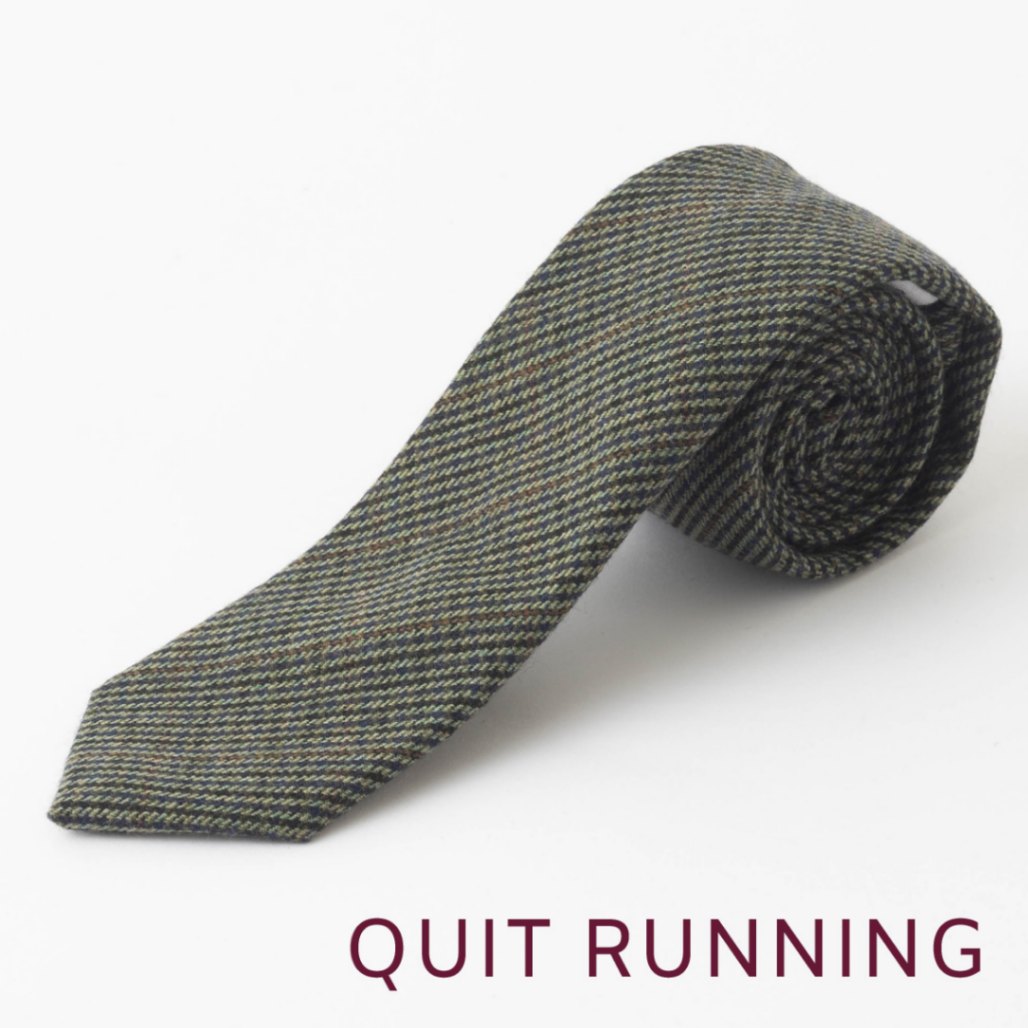 クイトランニング Quit Running,ネクタイ Quit Running,ウール | 英国ブランドQuit Running ウールタイ ...