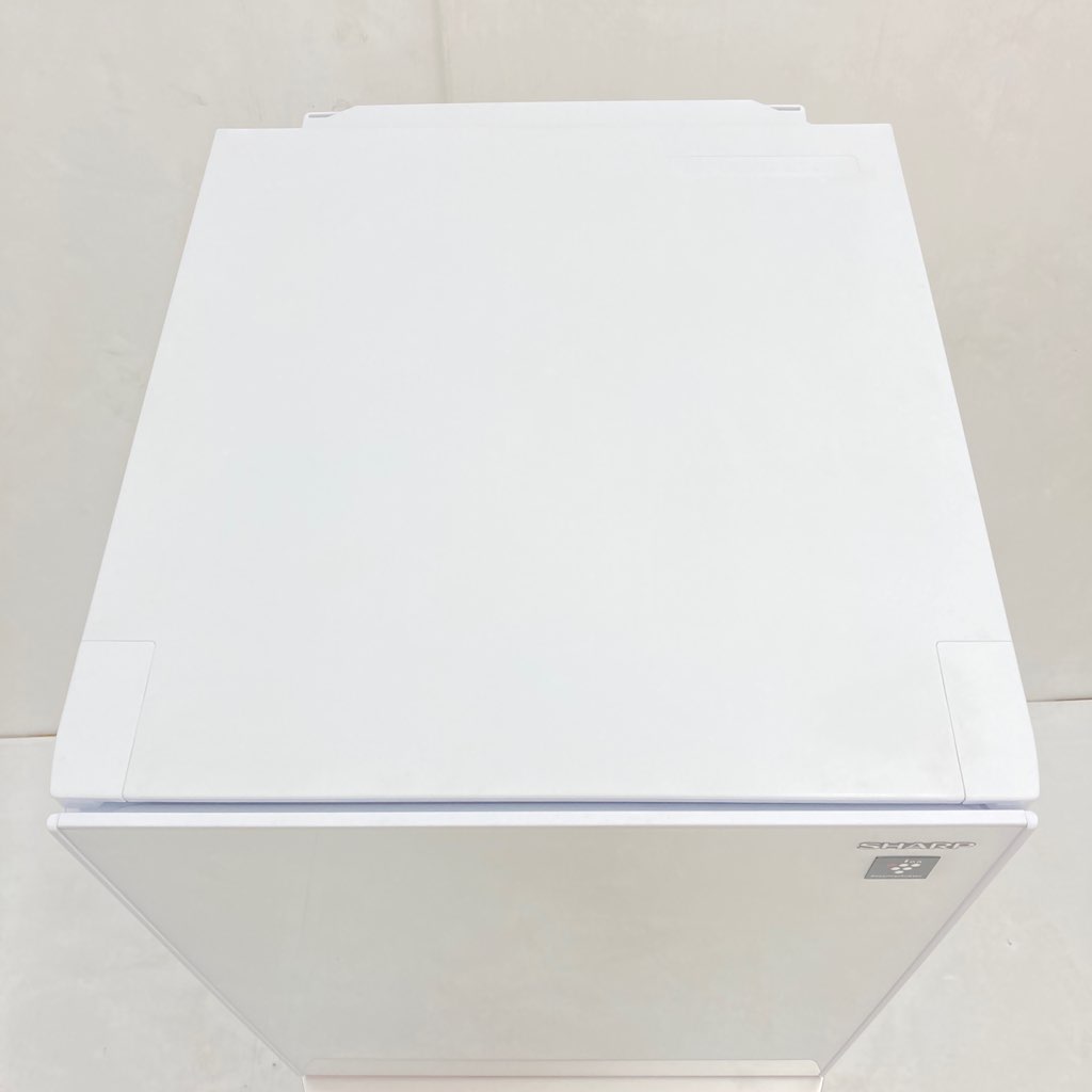 中古 137L ガラスドア 2ドア冷蔵庫 シャープ SJ-GD14E-W 2019年製 つけかえどっちもドア 自動霜取りファン式 6ヶ月保証付き