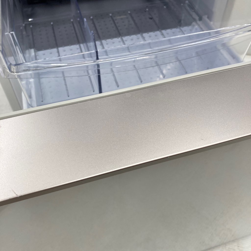 中古 137L ガラスドア 2ドア冷蔵庫 シャープ SJ-GD14E-W 2019年製 つけかえどっちもドア 自動霜取りファン式 6ヶ月保証付き