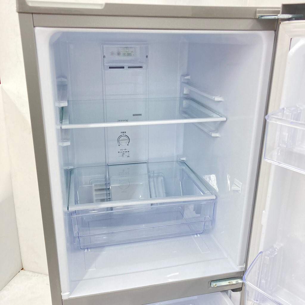 中古 高年式 126L スタイリッシュ 2ドア冷蔵庫 アクア AQR-13K-S 2021年製 自動霜取りファン式 一人暮らし 単身用 6ヶ月保証付き