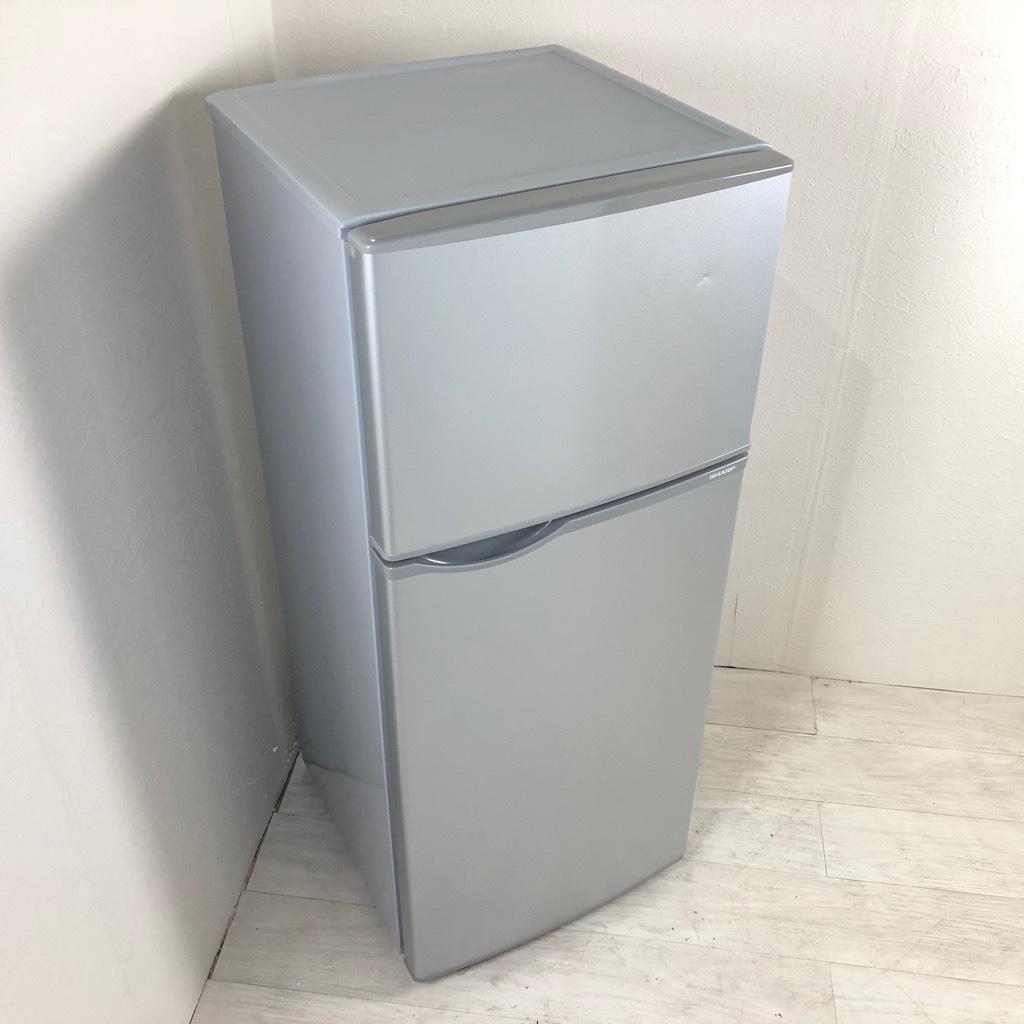 中古 2ドア冷蔵庫 シャープ 118L SJ-H12Y-S 2015年製 ワンルームに最適 シルバー 6ヶ月保証付き
