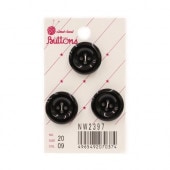 カードボタン NW2037 箔風模様入 ネイビー系 20mm 3個入 | 手芸センタードリーム公式通販サイト