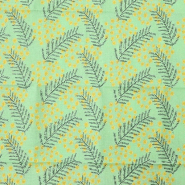生地 Kippis シーチング Mimosa ミモザ柄 【50cmカットクロス】 KPSK-80 | 手芸センタードリーム公式通販サイト