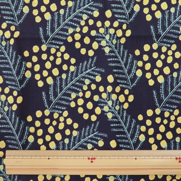生地 Kippis シーチング Mimosa ミモザ柄 【50cmカットクロス】 KPSK-80 | 手芸センタードリーム公式通販サイト